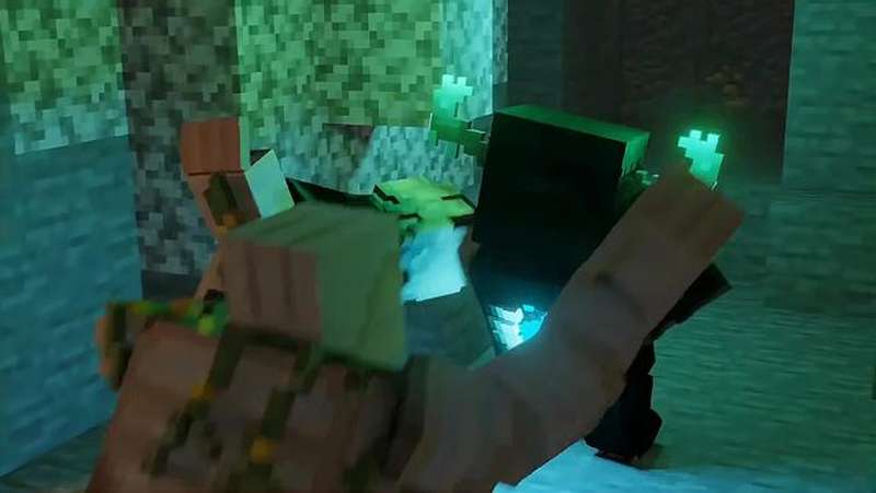 铁傀儡VS循声守卫! #我的世界 #我的世界洞穴与山崖 #寻找网易创作匠