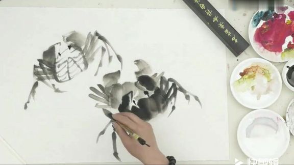 【每天学国画】简简单单掌握螃蟹画法