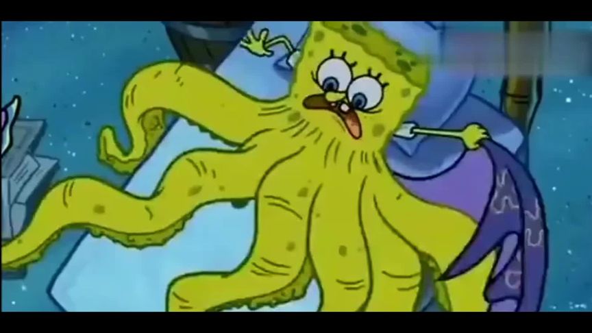 海绵宝宝中的经典片段,鬼来了,搞笑.
