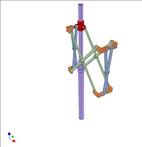 机构动画——折叠矩形框架