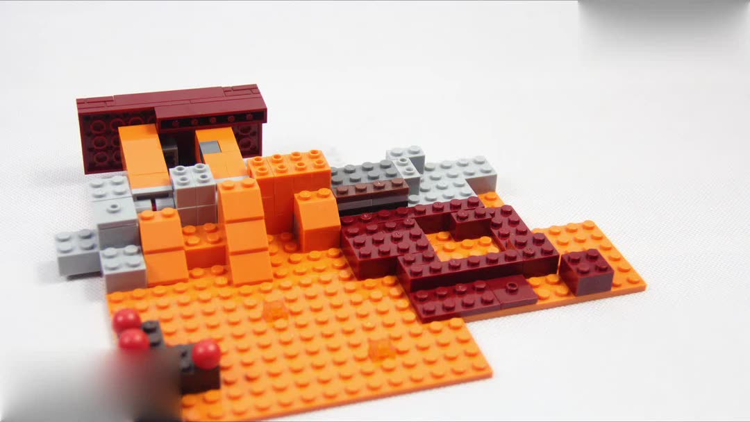 乐高我的世界积木拼装:史蒂夫轰炸地狱堡垒和凋零骷髅