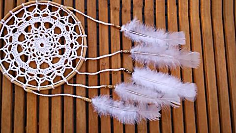 创意手工DIY, 教你钩织“捕梦网风铃”的方法, 非常漂亮
