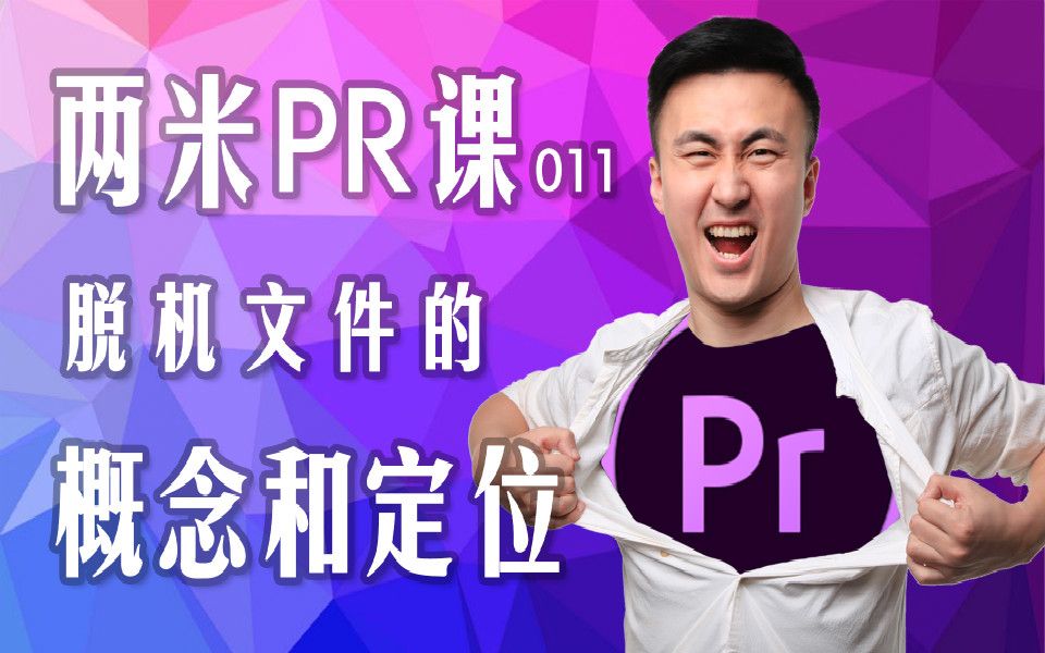 PR电脑剪辑教学011:脱机文件的概念、成音和重新定位