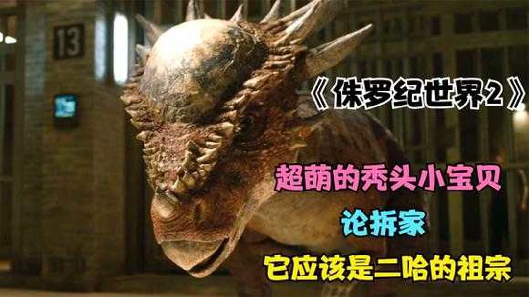 侏罗纪世界2:头一次看到这么可爱的恐龙,这才是真正的铁头功!