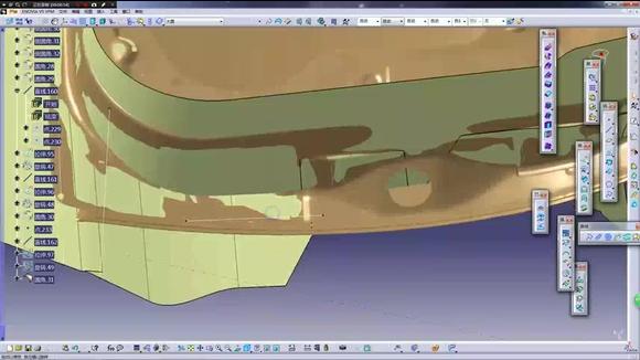 09CATIA车门内板逆向