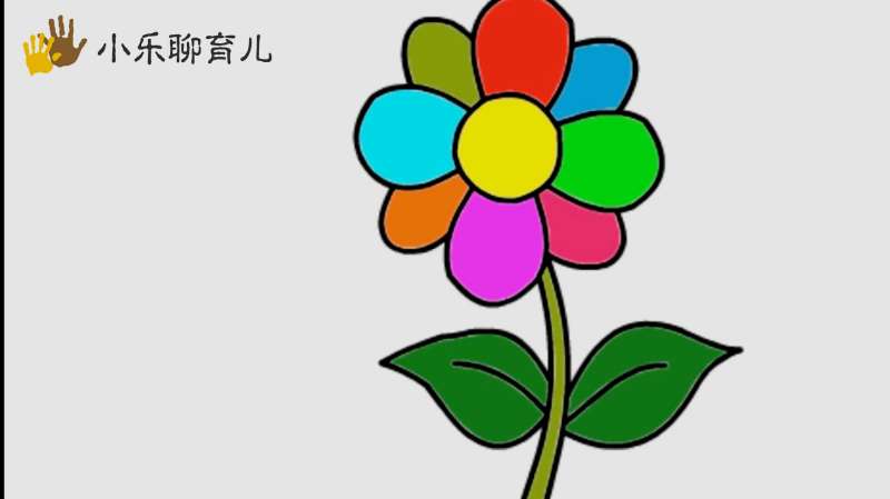 简易画简笔画教学,如何为孩子一步一步地绘制一朵小花?