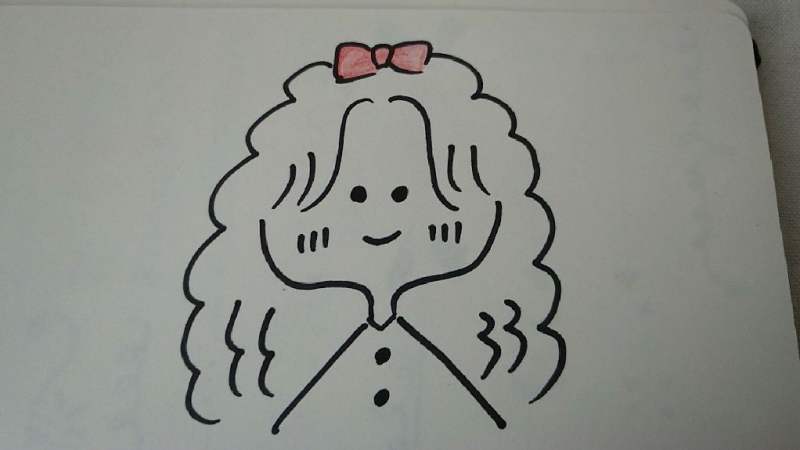 可爱的小女孩简笔画,简单几笔轻松画出来,手帐素材