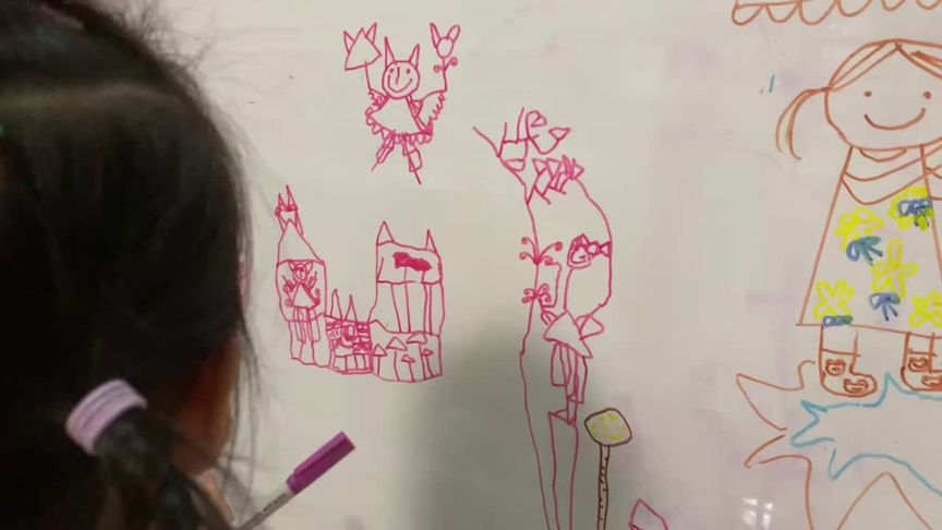 #爱画画的孩子 #涂鸦 #抖音小助手 让孩子发挥自己的想象力