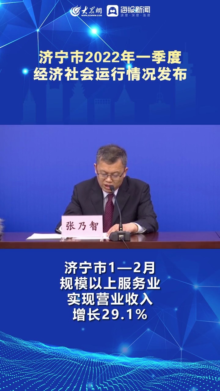 服务业经济开局良好,济宁市12月规模以上服务业实现营业收入增长291...