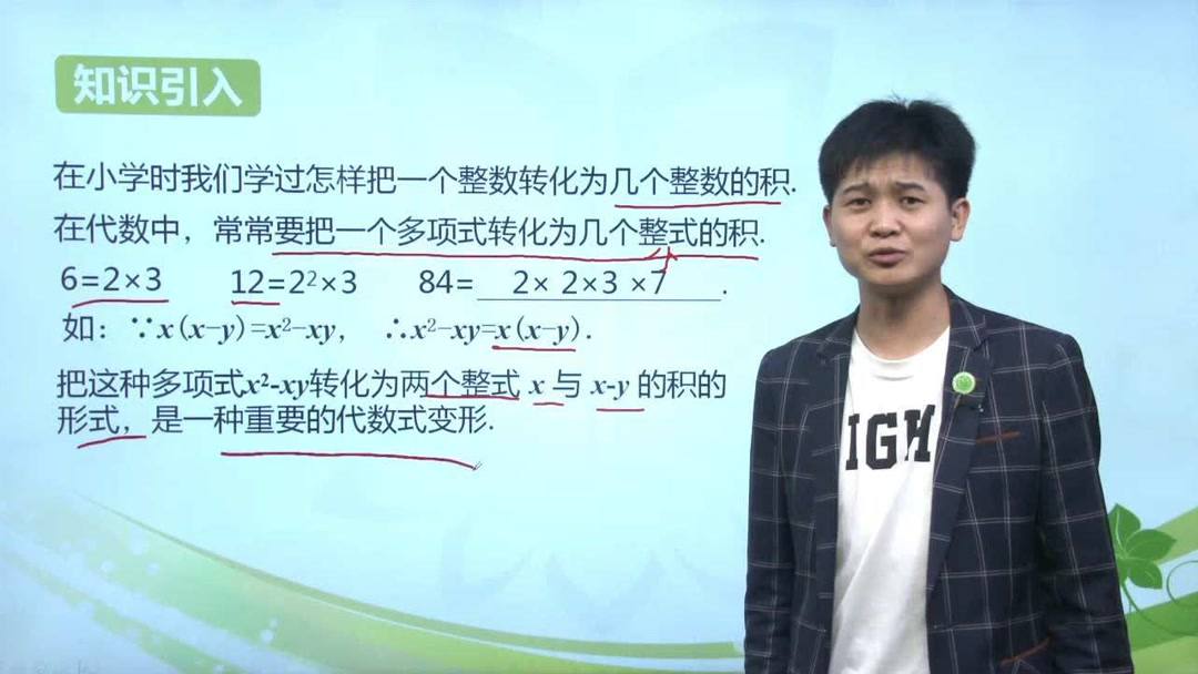 浙教数学七下4.1因式分解