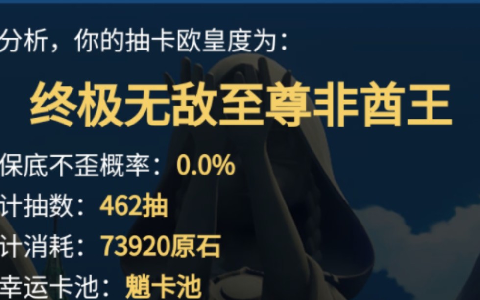 原神抽卡记录,小保底必歪,终极无敌至尊非酋王,部分粉丝投稿