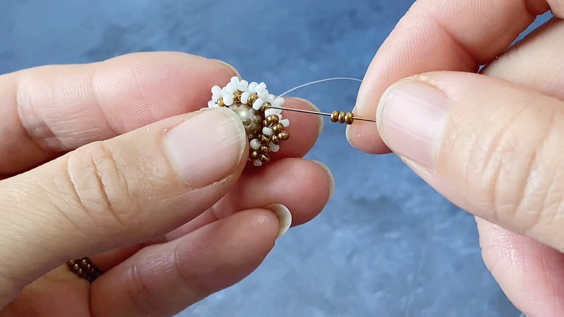 珍珠复古戒指制作教学视频下