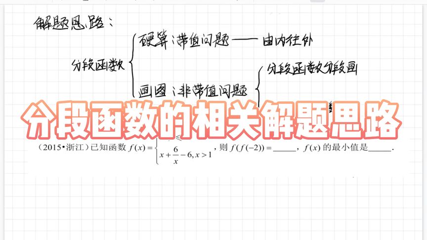 高中数学|【分段函数的相关解题思路】