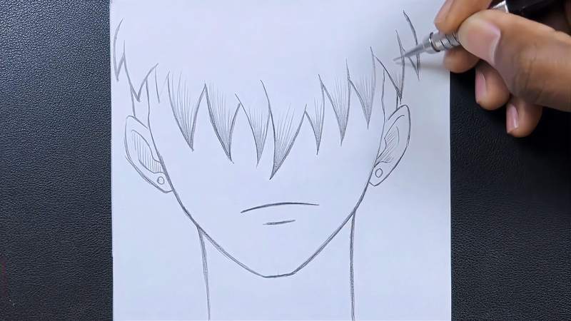 简单的动漫素描如何一步一步用铅笔画出动漫男孩