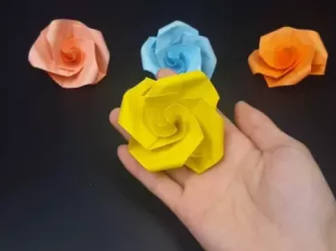 原来这才是玫瑰花最简单的折纸教程, 简单又漂亮, 永不凋谢