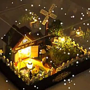 diy小屋木屋迷你农场手工拼装模型建筑别墅 亲子玩具生日礼物