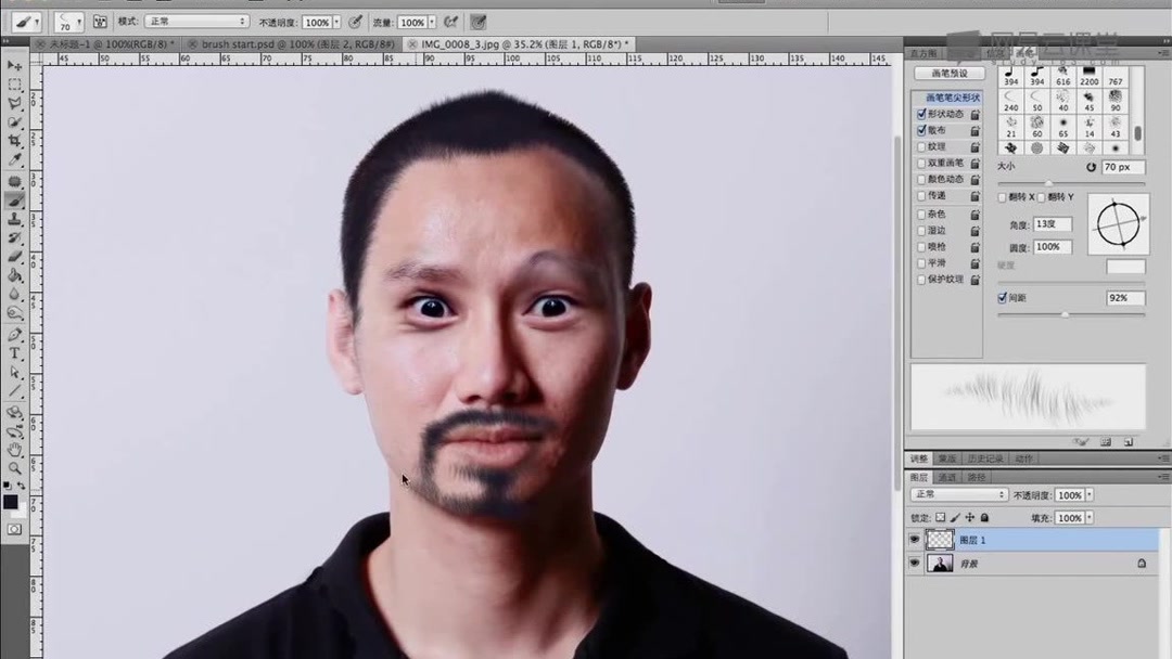 Photoshop高手之路提高篇:第一課 笔刷工具的使用