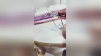 紫色和粉色藤条编织教程一