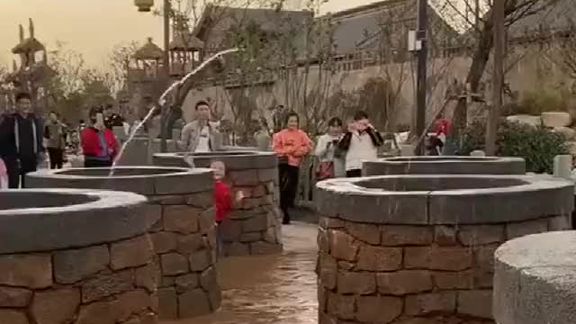 跳跃喷泉#景区 #文旅 #商场 #公共空间互动装置