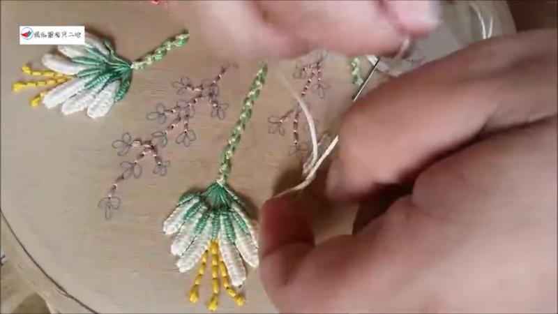 简单好看的绣花图案,绣花教学视频