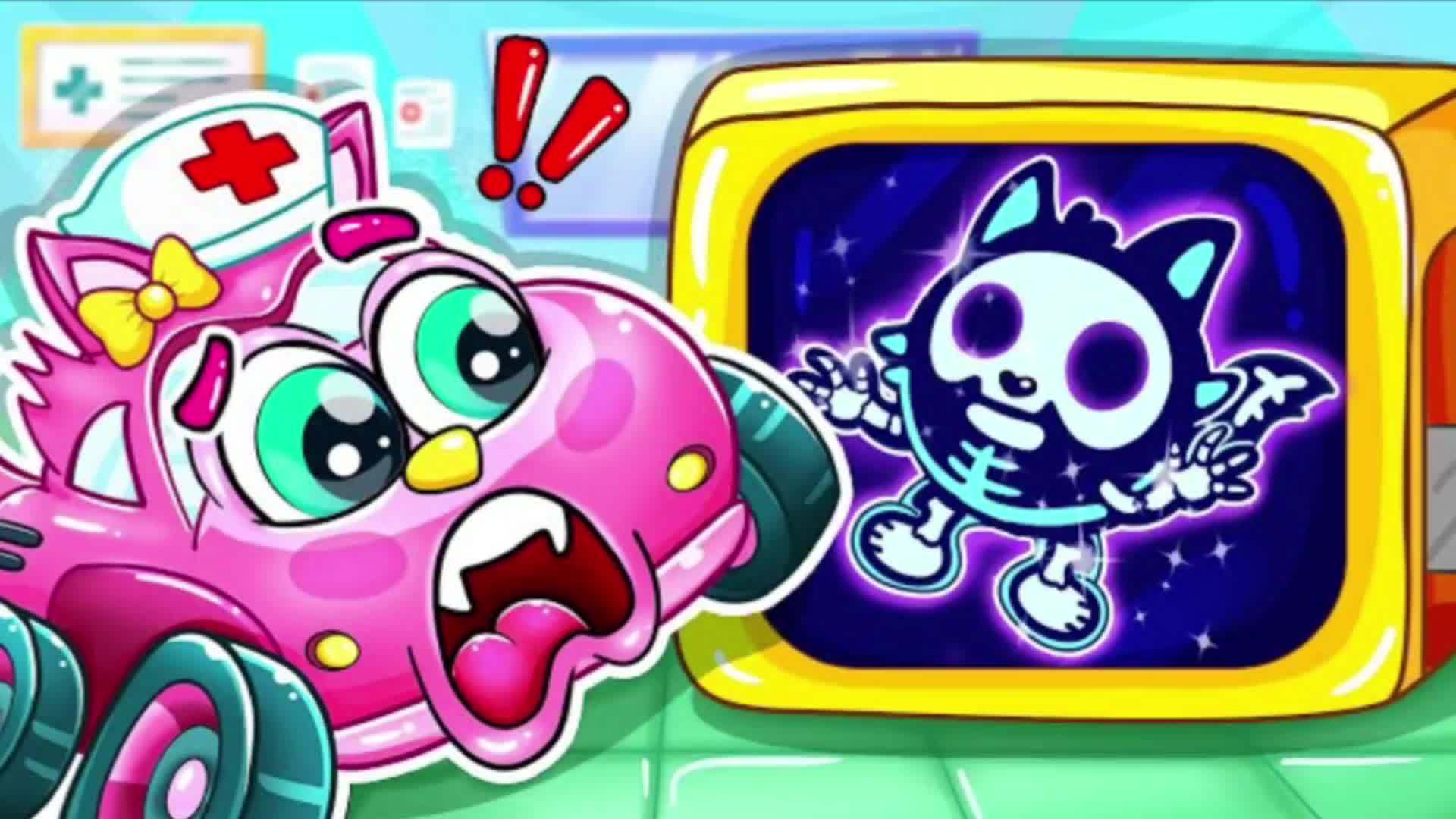 汽车动画:警车小蓝成了医生#二次元 #动画 #少儿 #儿童动画