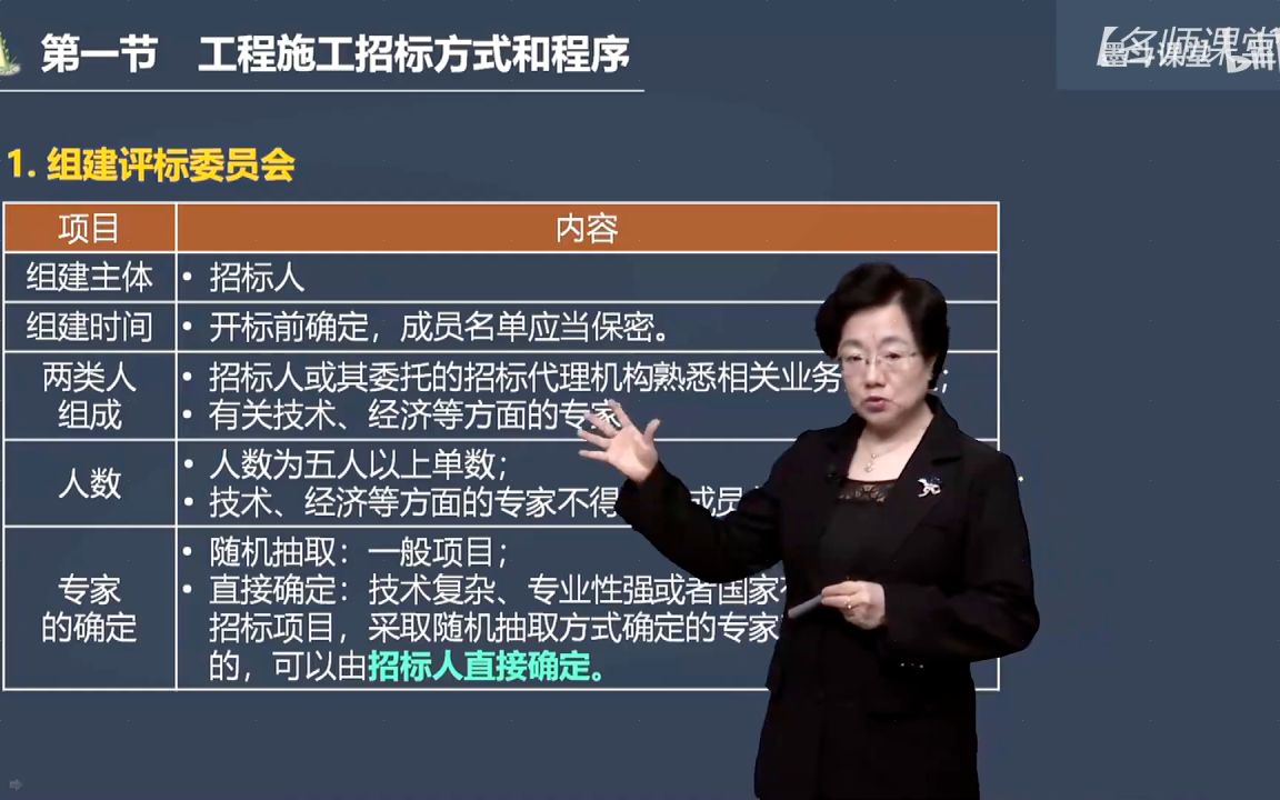 23考研 军队文职第11讲 工程施工招标方式和程序(开标与评标、签订...