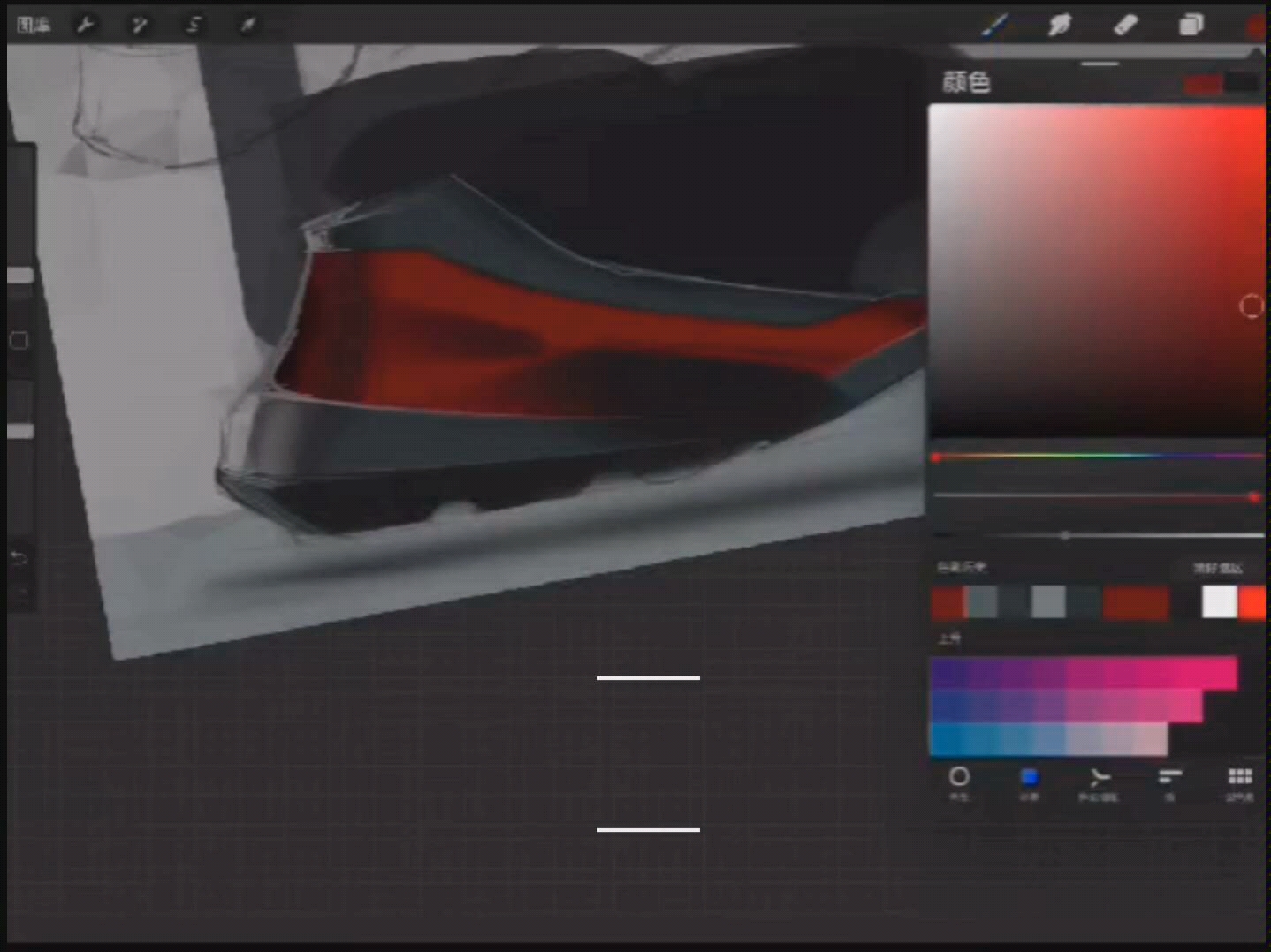 产品设计【aj鞋子】ps手绘 喜欢关注壹步君哦!