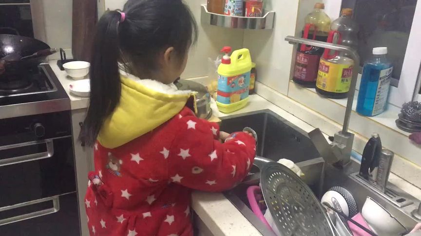 寒假劳动打卡第7天,我在洗澡