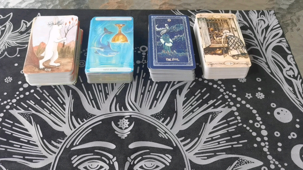 【爽爽4套新塔罗牌现场抽牌灵讲解!】兔精灵牌,美人鱼牌,棱镜牌,复古...