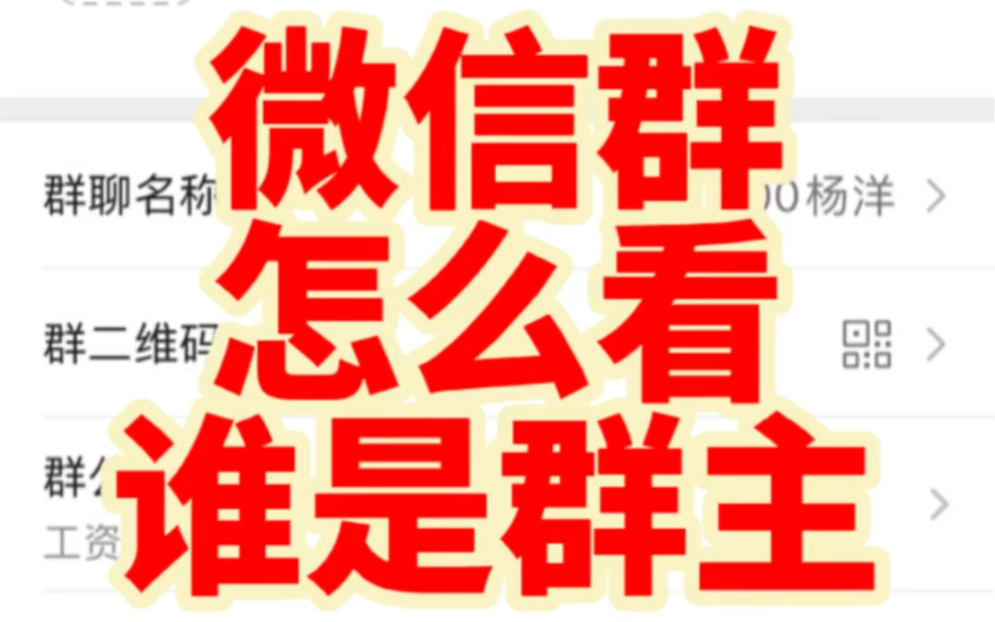 微信群怎么看谁是群主