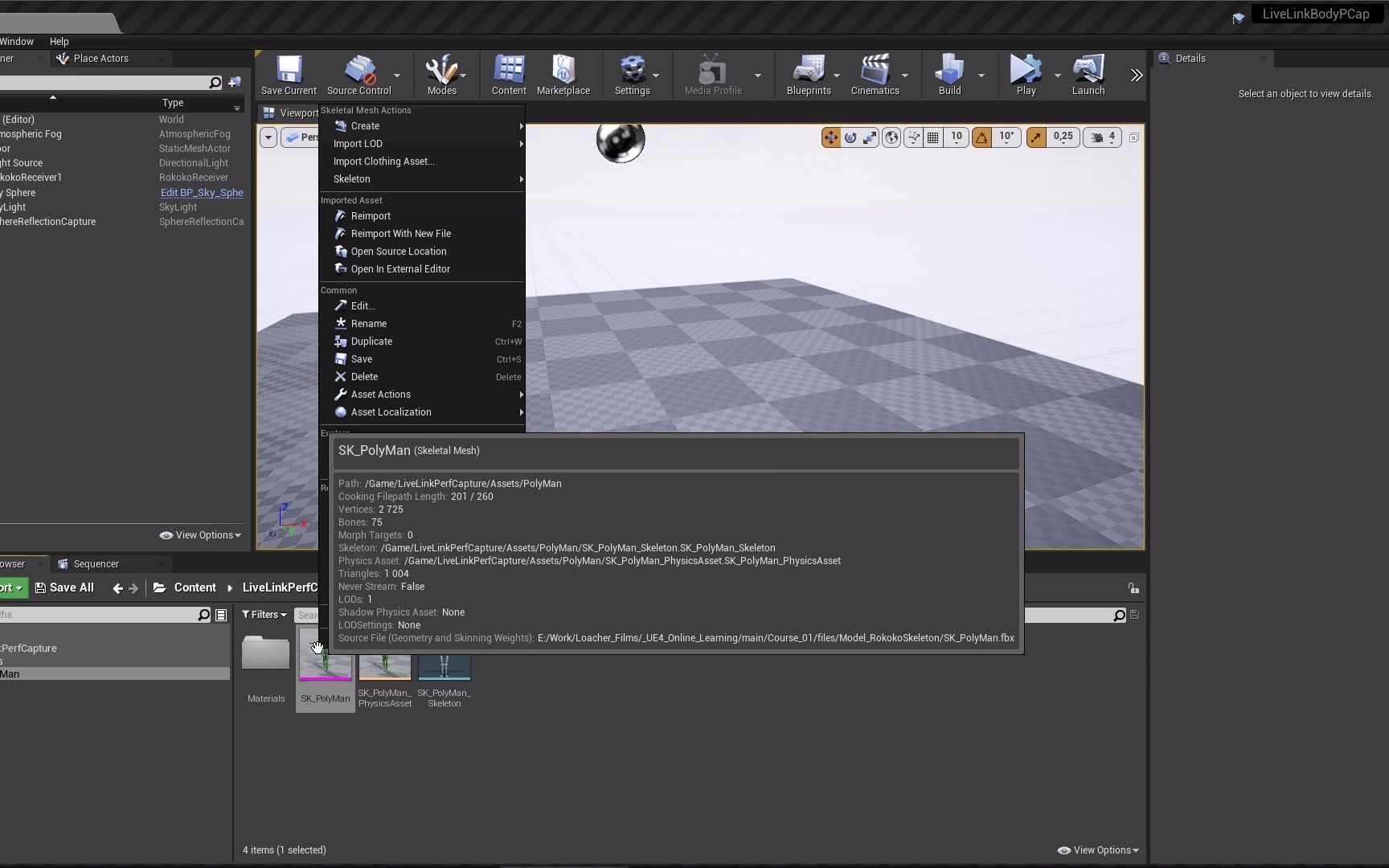 LiveLink.4.创建Actor蓝图