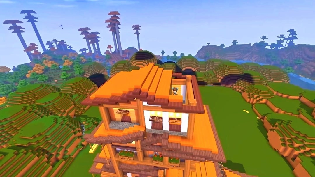 迷你世界动画,建设一座小木屋,小铃铛vs木鱼 !