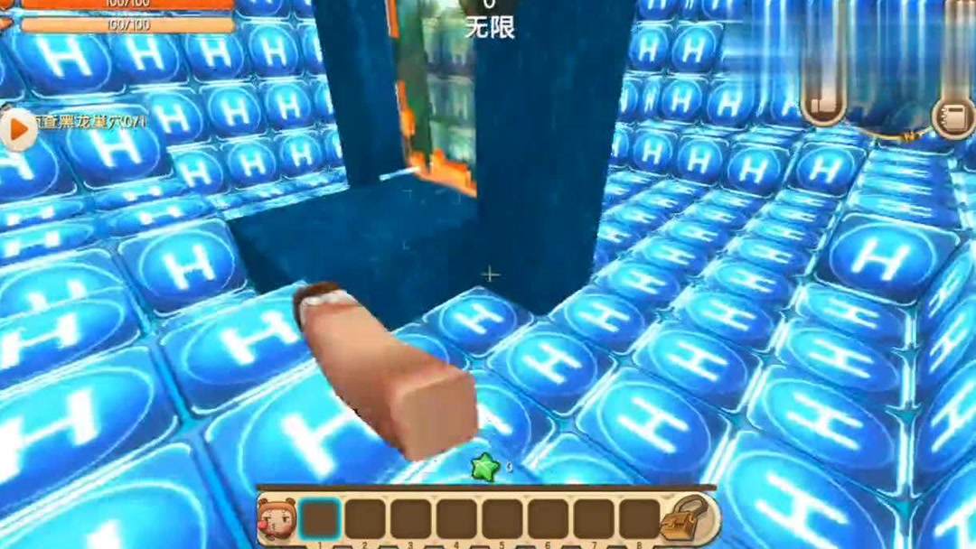 迷你世界:使用一个地心方块打造传送门,不一样的地狱世界?