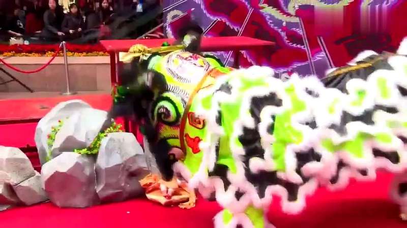 这是我们这里的民间风俗,一年一度的舞狮比赛,十分精彩!