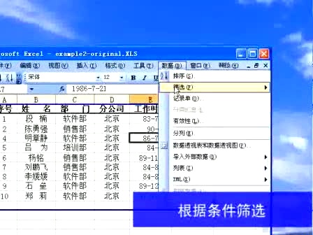 Excel数据筛选