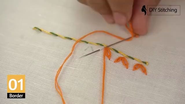 ...平伏针迹-十字针法-链状针法-雏菊绣-锁边绣-人字绣-飞针-法国结绣-...