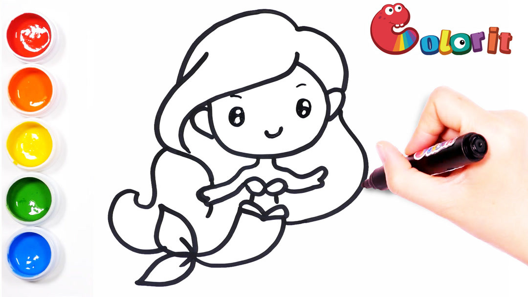 怎样用简单的线条画一条可爱的美人鱼——给你最简单的简笔画