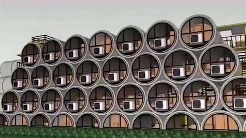 这里的人们生活都住在水泥管里 整套家具价钱还不贵