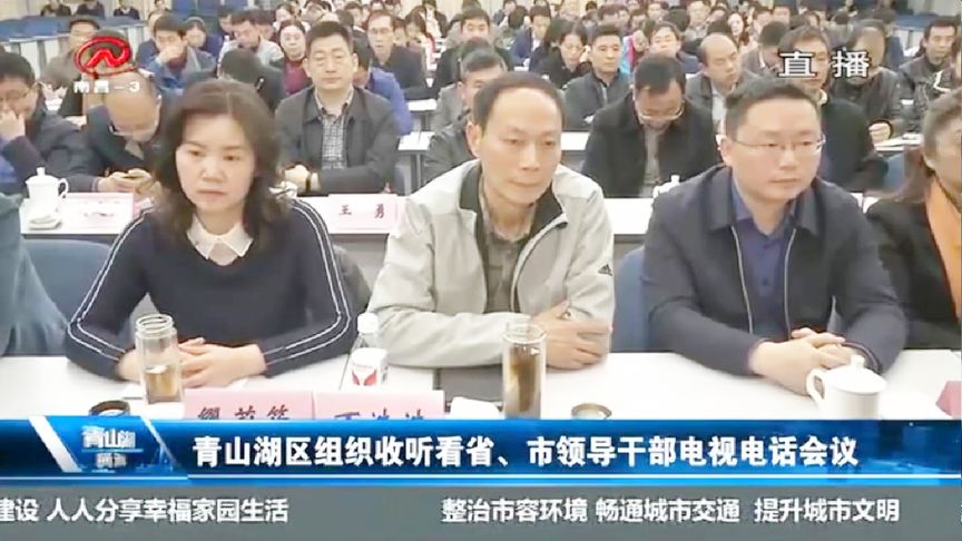 青山湖区组织收听看省、市领导干部电视电话会议
