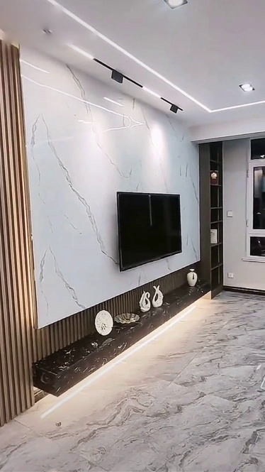 分享一款实木格栅悬空款的