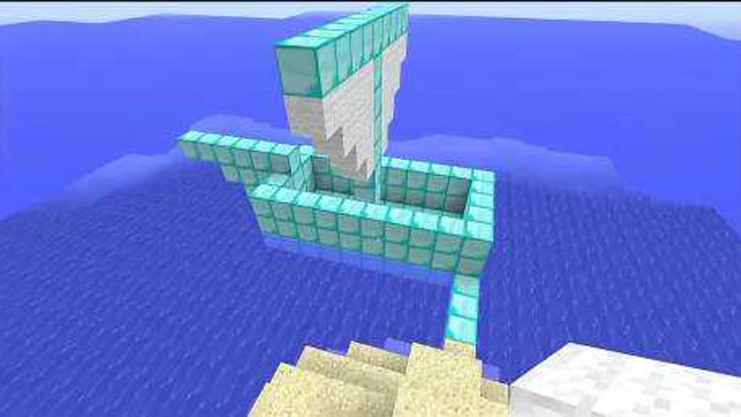 我的世界:航海船建造对比!大神怎么在天上建造?