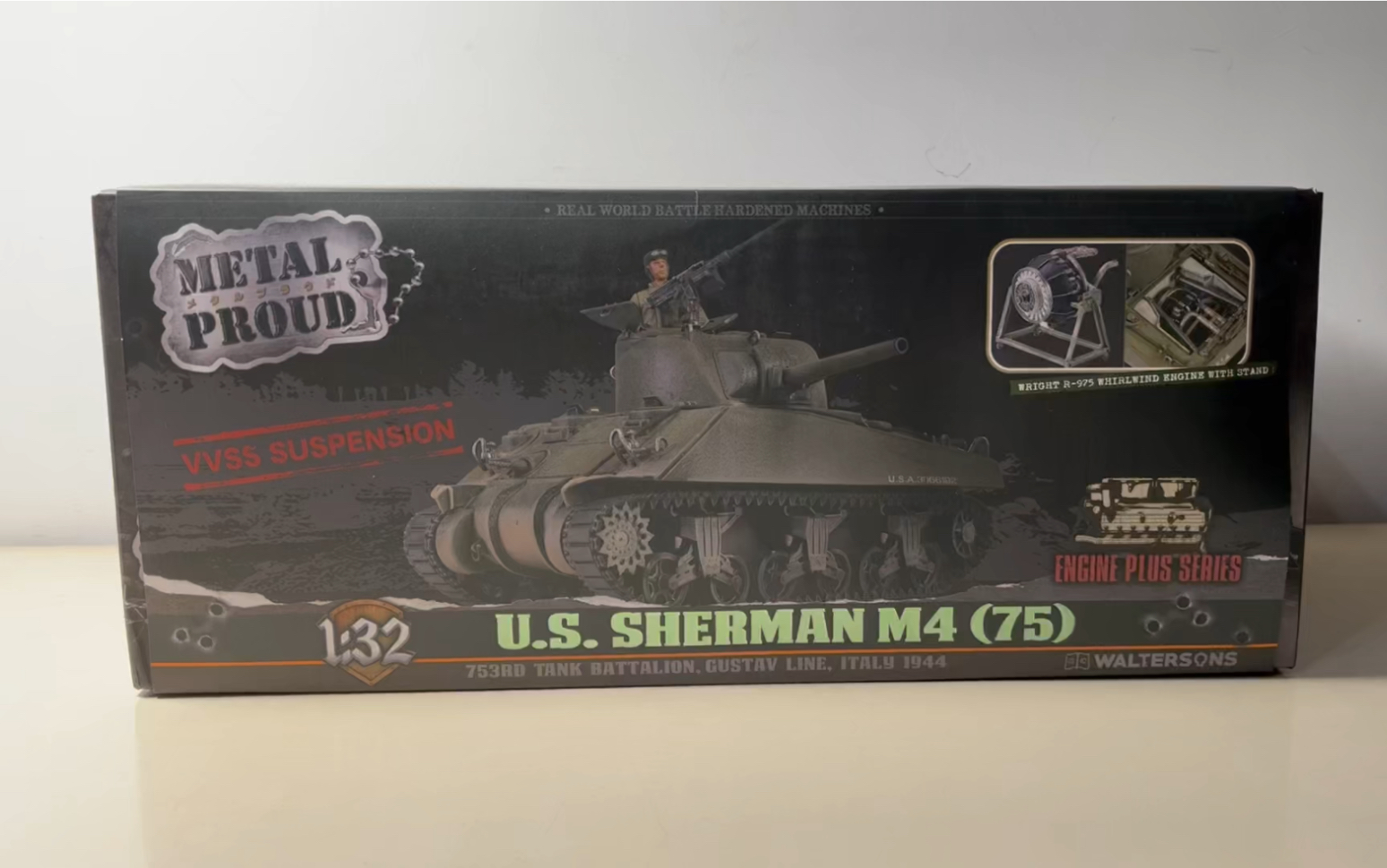 MP FOV 二战美国陆军M4(75mm)炮谢尔曼坦克模型展示