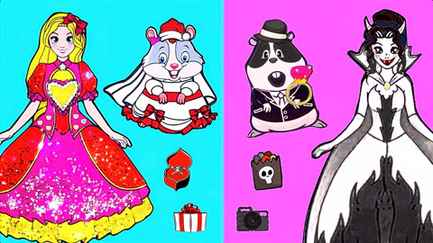 剪纸动画:小老鼠也懂爱情,芭比穿上美爆公主裙,给老鼠当证婚人