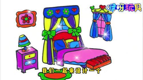 儿童简笔画:教你给房间涂上各种好看的颜色,幼儿学英语认识颜色