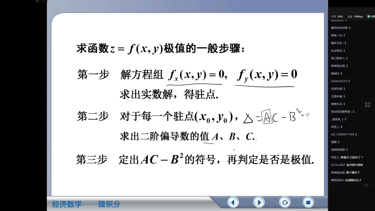 多元函数极值和最值(坚持不修改是因为懒版)