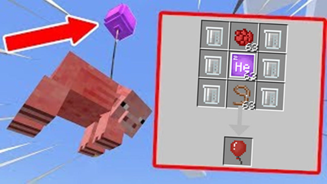 在原版我的世界中制作一个可以升天的气球