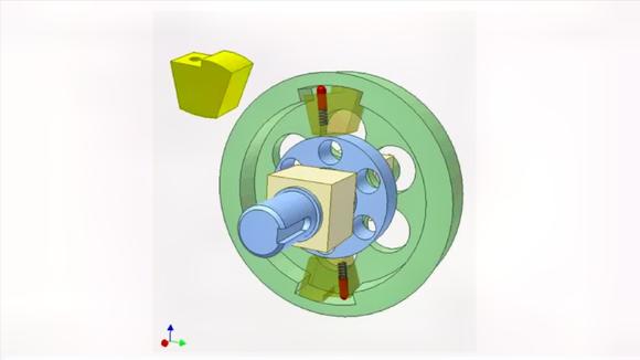 [机械原理动图]离合器机构运行原理-机械设计经典机构动画
