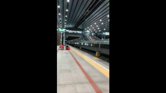 北京西站,高铁列车组,