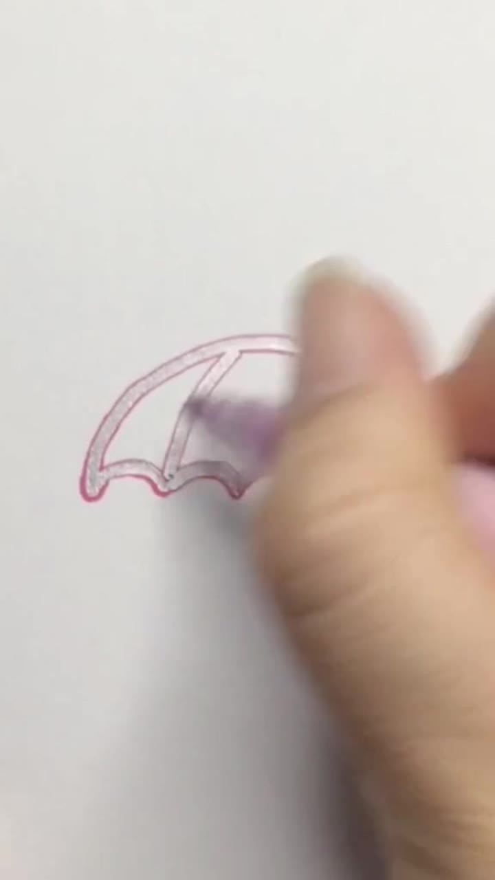 37. 这样画雨伞简单又好看