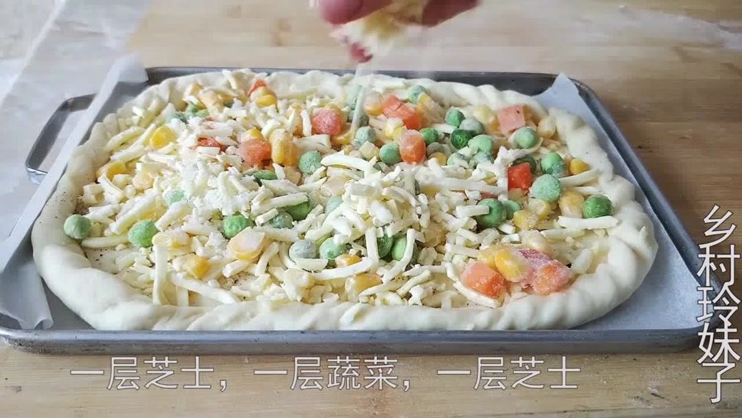 平底锅,烤箱两种方法做披萨!做法简单,香酥可口又拉丝,看一遍就会#...